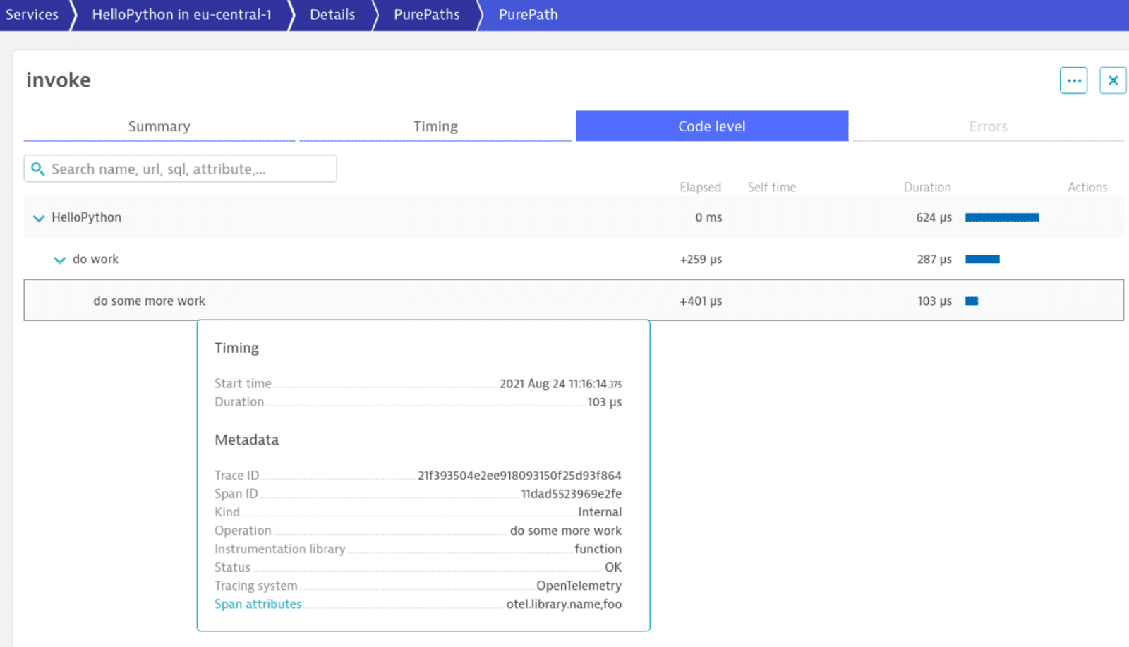 OpenTelemetry interoperability in Python — Dynatrace Docs