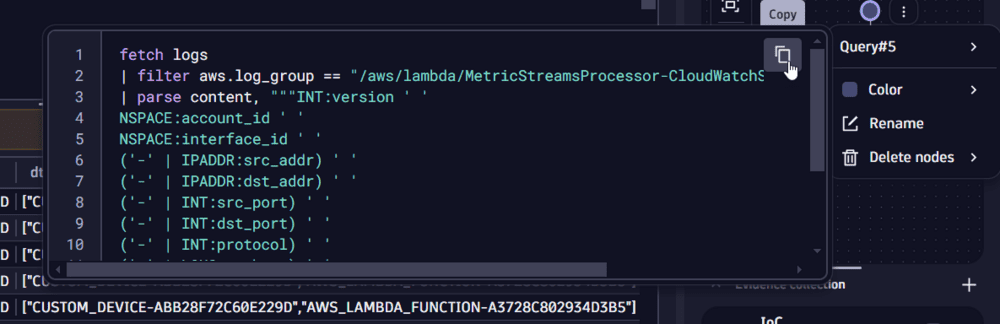 Manage the query tree — Dynatrace Docs