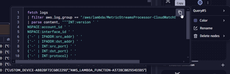 Manage the query tree — Dynatrace Docs