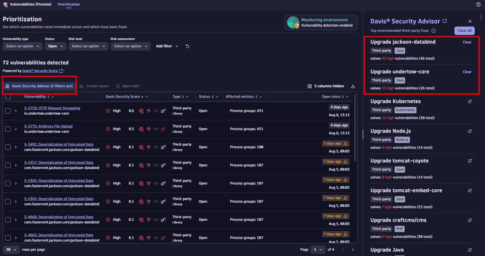 Address remediation — Dynatrace Docs