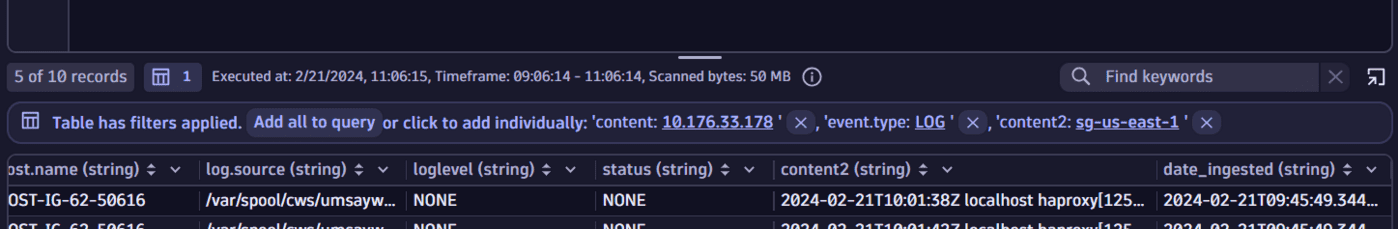 Filter logs — Dynatrace Docs