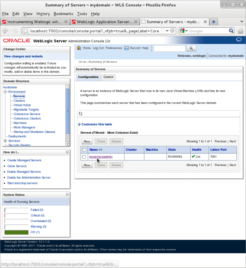 Weblogic Application Server Appmon Documentation