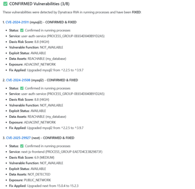 Automate vulnerability remediation with GitHub Copilot and Dynatrace — Dynatrace Docs
