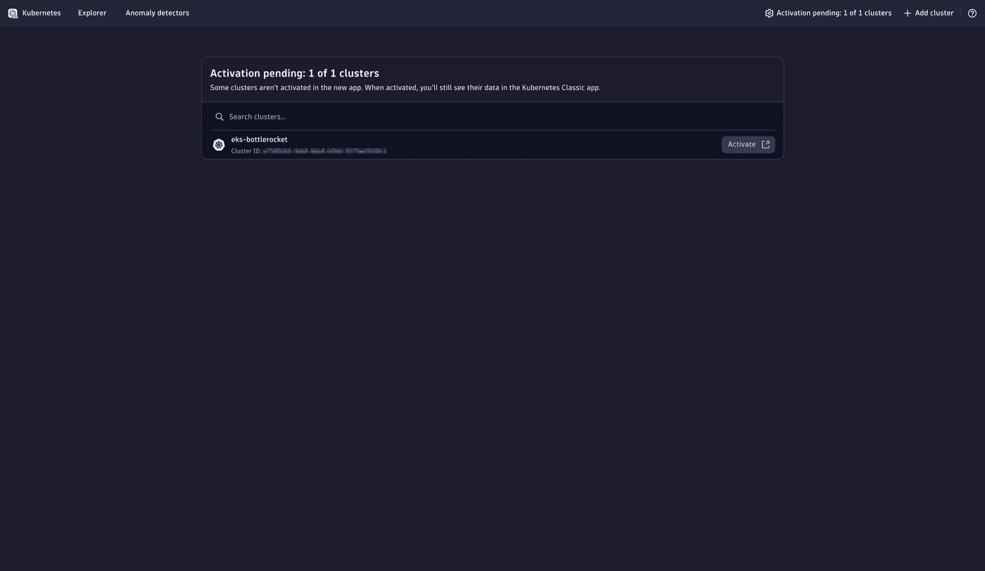 Enable Kubernetes Experience For Existing Clusters — Dynatrace Docs