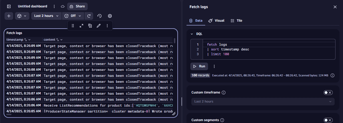 Dashboards — Dynatrace Docs