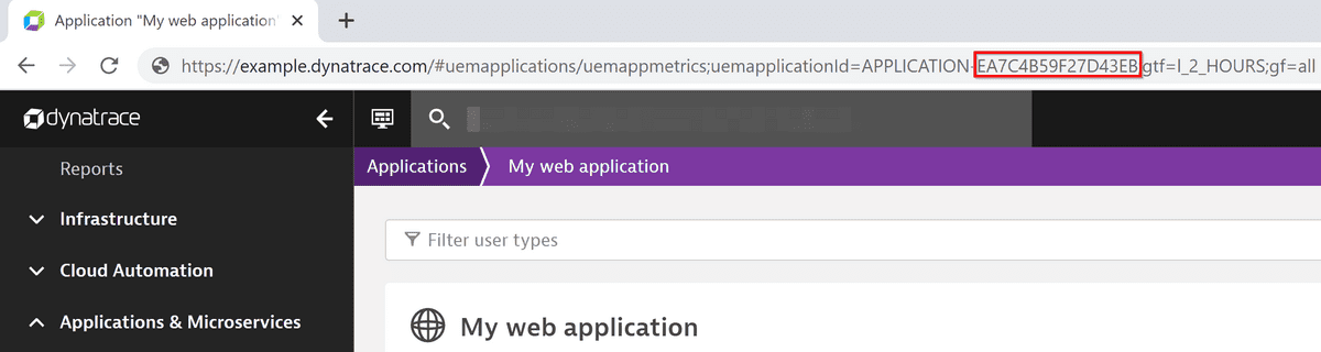 Define applications for Real User Monitoring — Dynatrace Docs