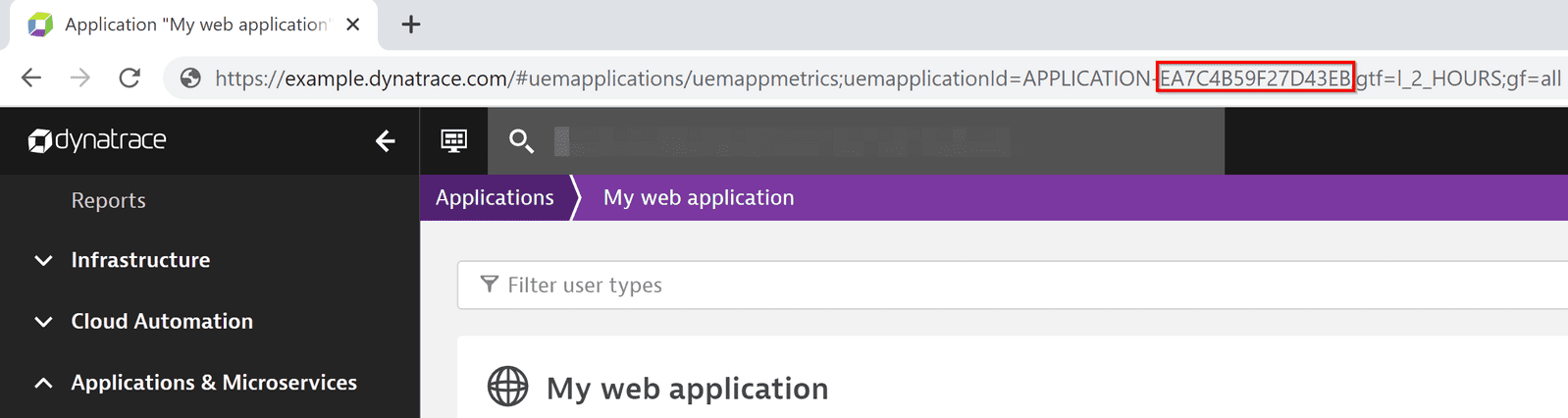 Define applications for Real User Monitoring — Dynatrace Docs