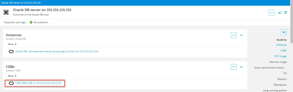 Oracle Database monitoring configuration — Dynatrace Docs