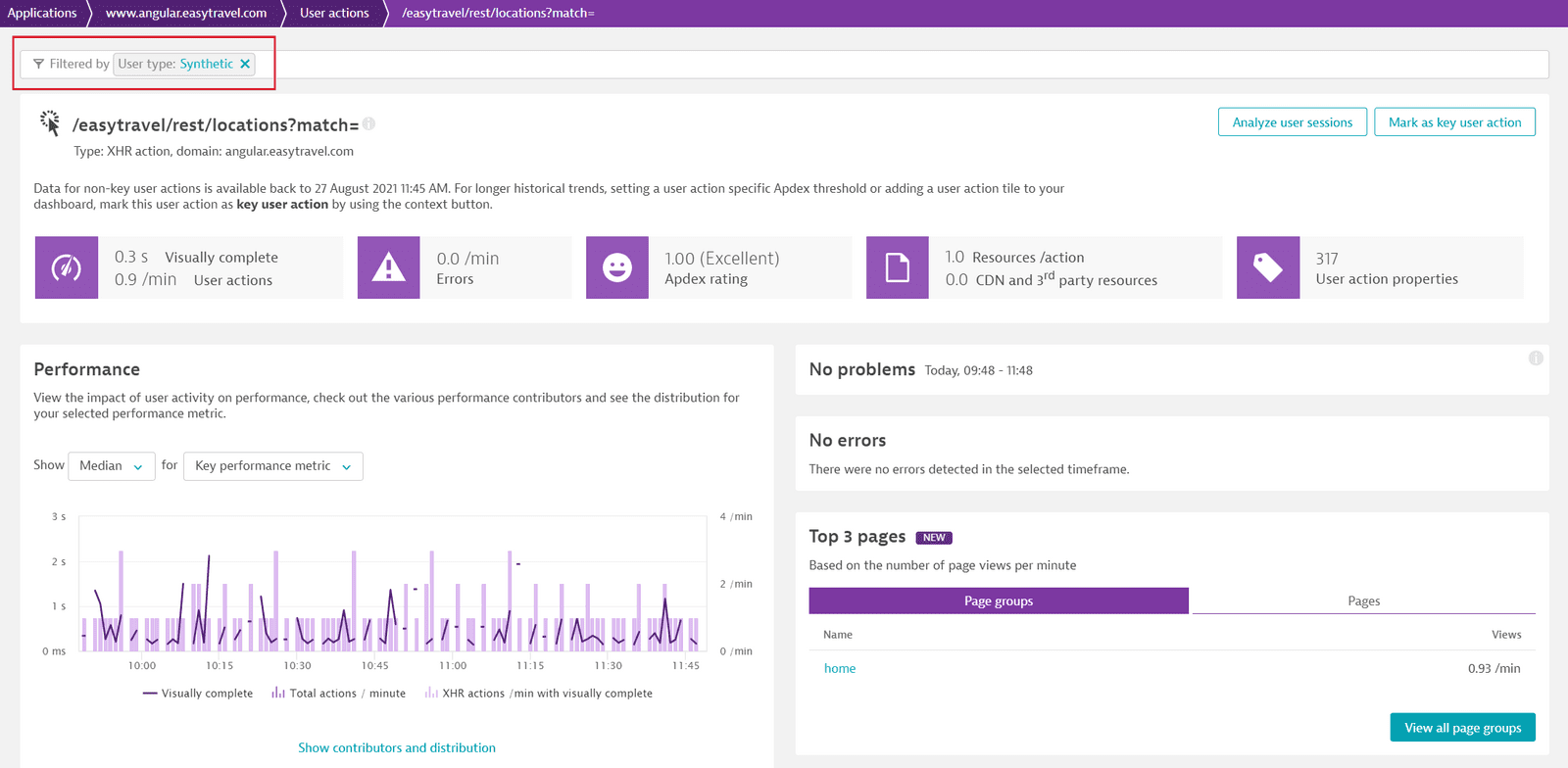 Synthetic details for browser monitors — Dynatrace Docs