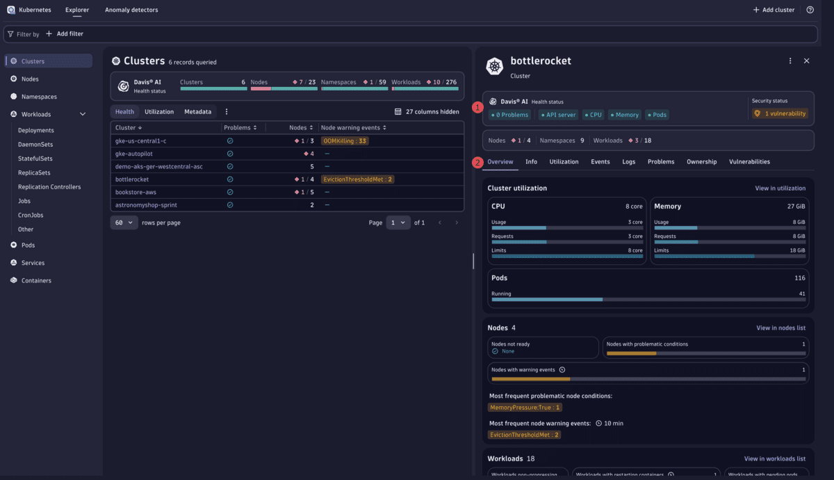 Kubernetes — Dynatrace Docs