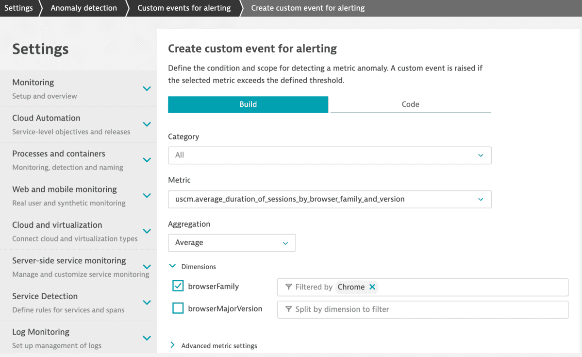 Create Usql Custom Metrics For Web Applications — Dynatrace Docs