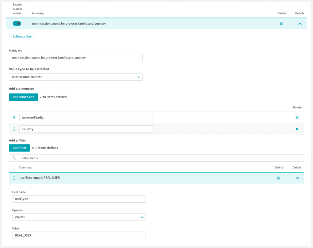 Create Usql Custom Metrics For Web Applications — Dynatrace Docs