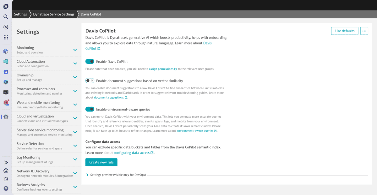 Getting started with Davis CoPilot — Dynatrace Docs