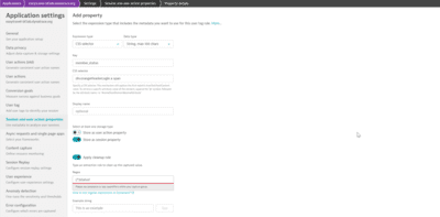 Define user action and user session properties for web applications — Dynatrace Docs