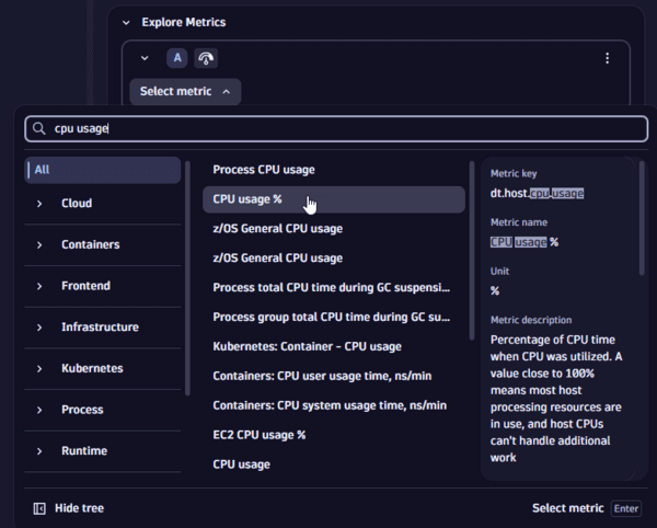 Explore data — Dynatrace Docs
