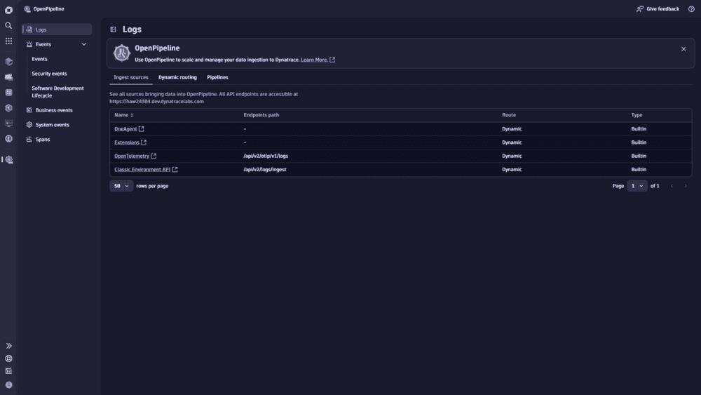 Log processing with OpenPipeline — Dynatrace Docs