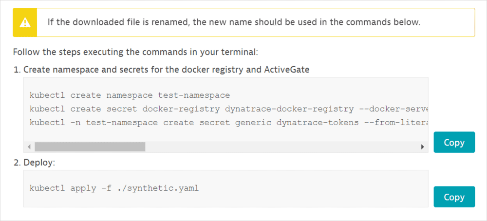 Containerized Auto Scalable Private Synthetic Locations On Kubernetes — Dynatrace Docs