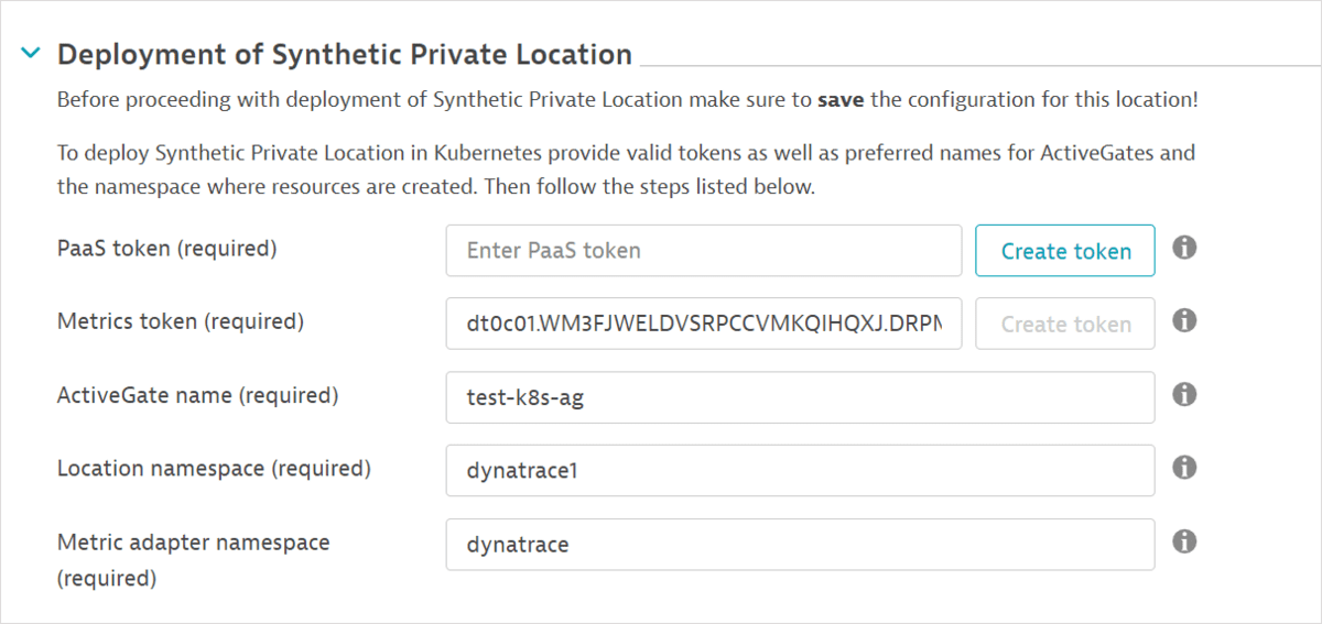 Containerized Auto Scalable Private Synthetic Locations On Kubernetes — Dynatrace Docs