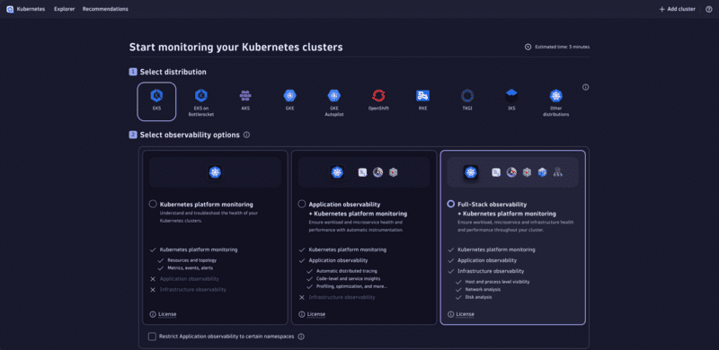 Add New Clusters — Dynatrace Docs