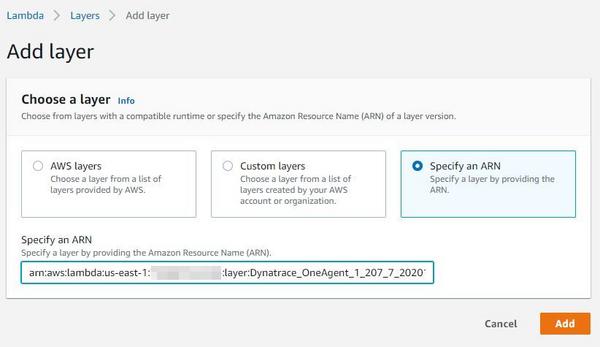 Trace Lambda functions — Dynatrace Docs