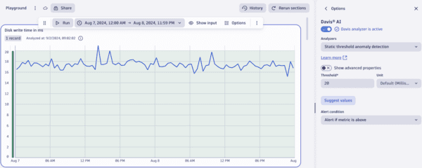 Auto-adaptive thresholds for anomaly detection — Dynatrace Docs