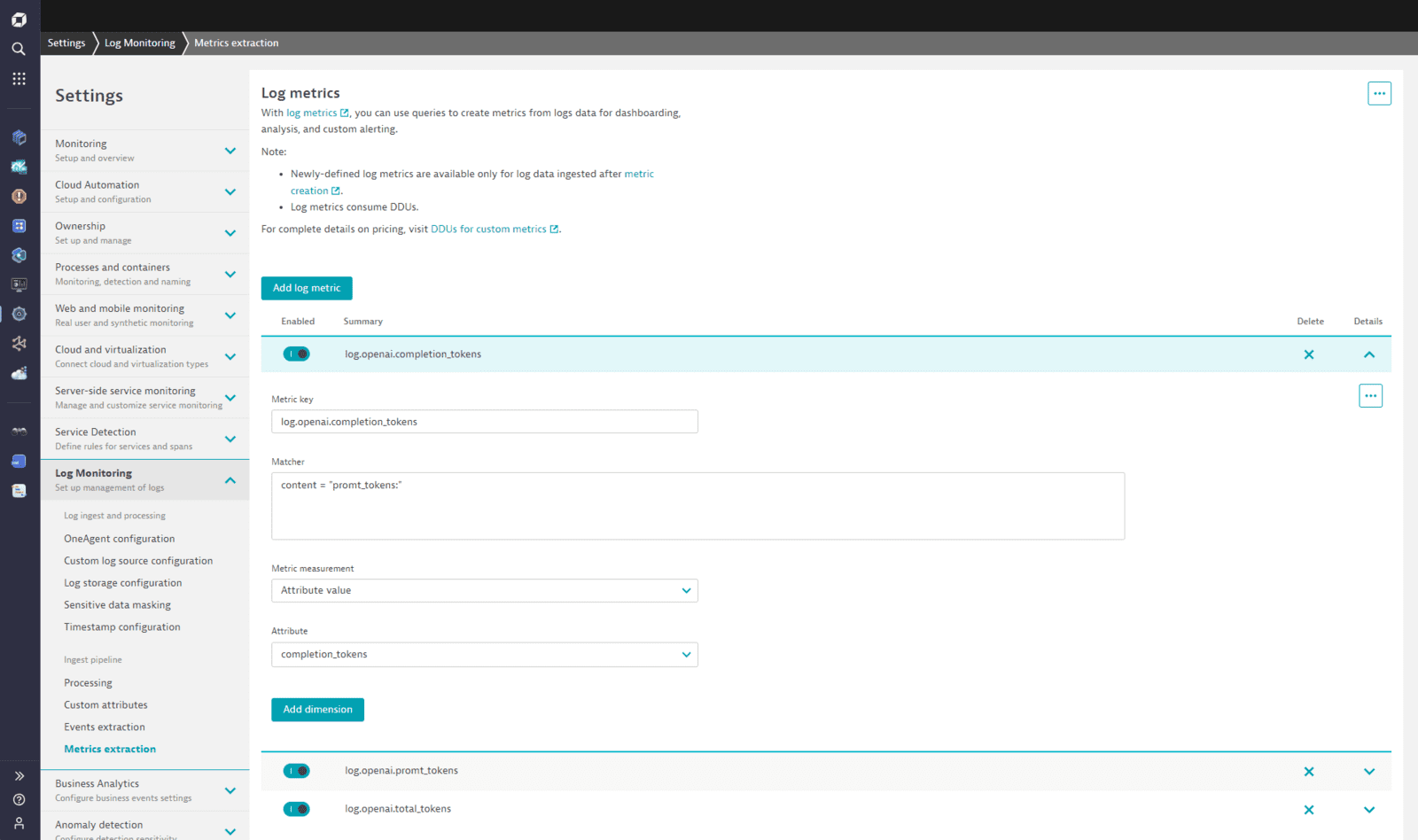 OpenAI Observability — Dynatrace Docs