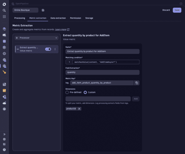 Parse log lines and extract a metric — Dynatrace Docs