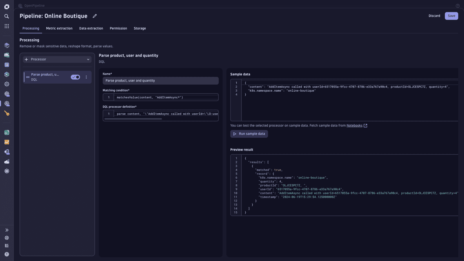 Parse Log Lines And Extract A Metric — Dynatrace Docs
