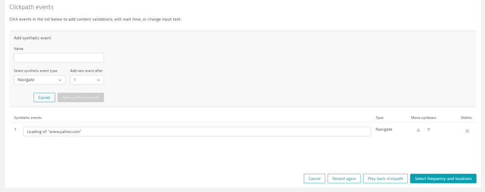 Record A Browser Clickpath — Dynatrace Docs