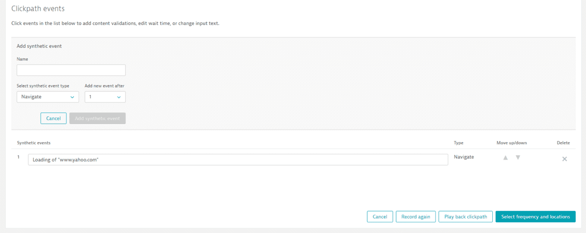 Record a browser clickpath — Dynatrace Docs