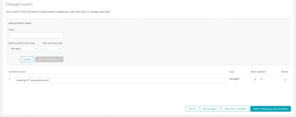 Record a browser clickpath — Dynatrace Docs