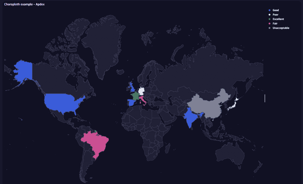 Choropleth map visualization — Dynatrace Docs