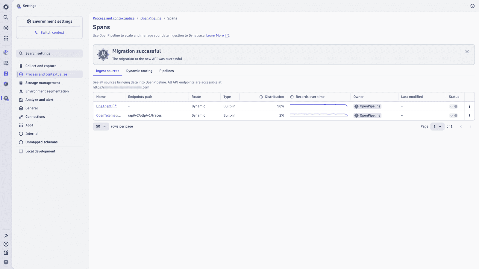 Migrate OpenPipeline configurations to Settings API — Dynatrace Docs