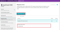 Ignore web request errors for custom applications — Dynatrace Docs