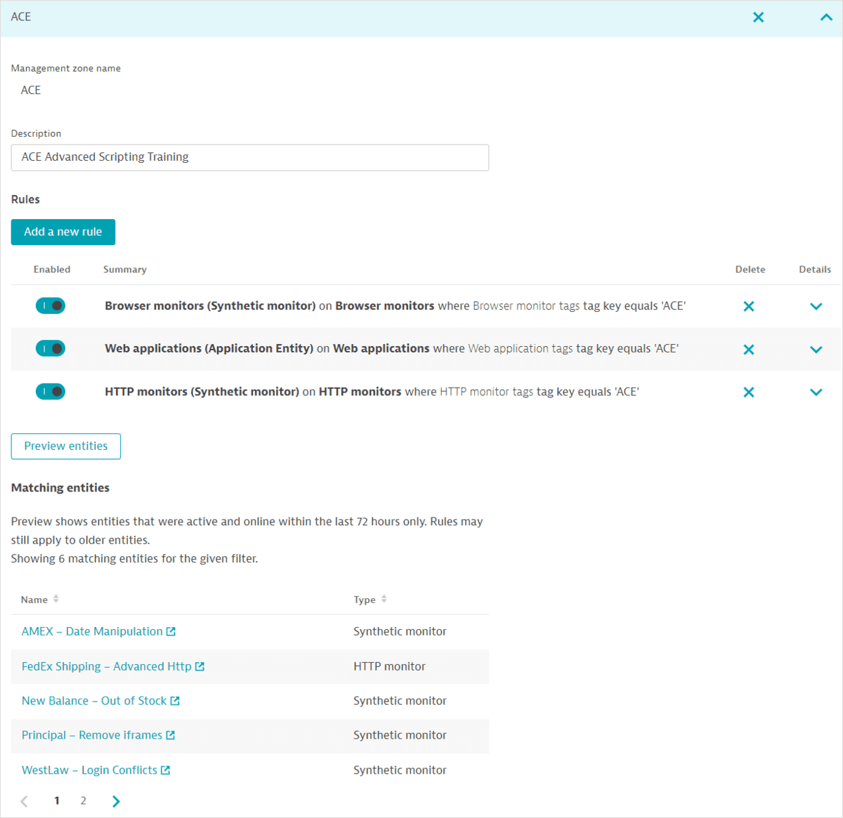 Management-zone rules — Dynatrace Docs