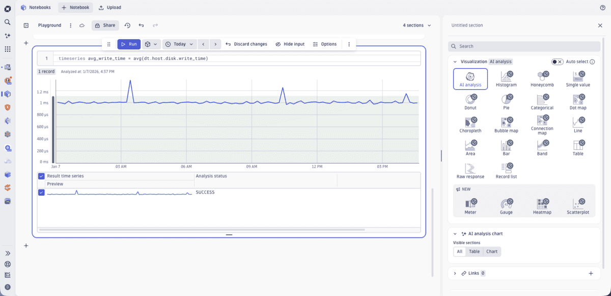 Notebooks — Dynatrace Docs