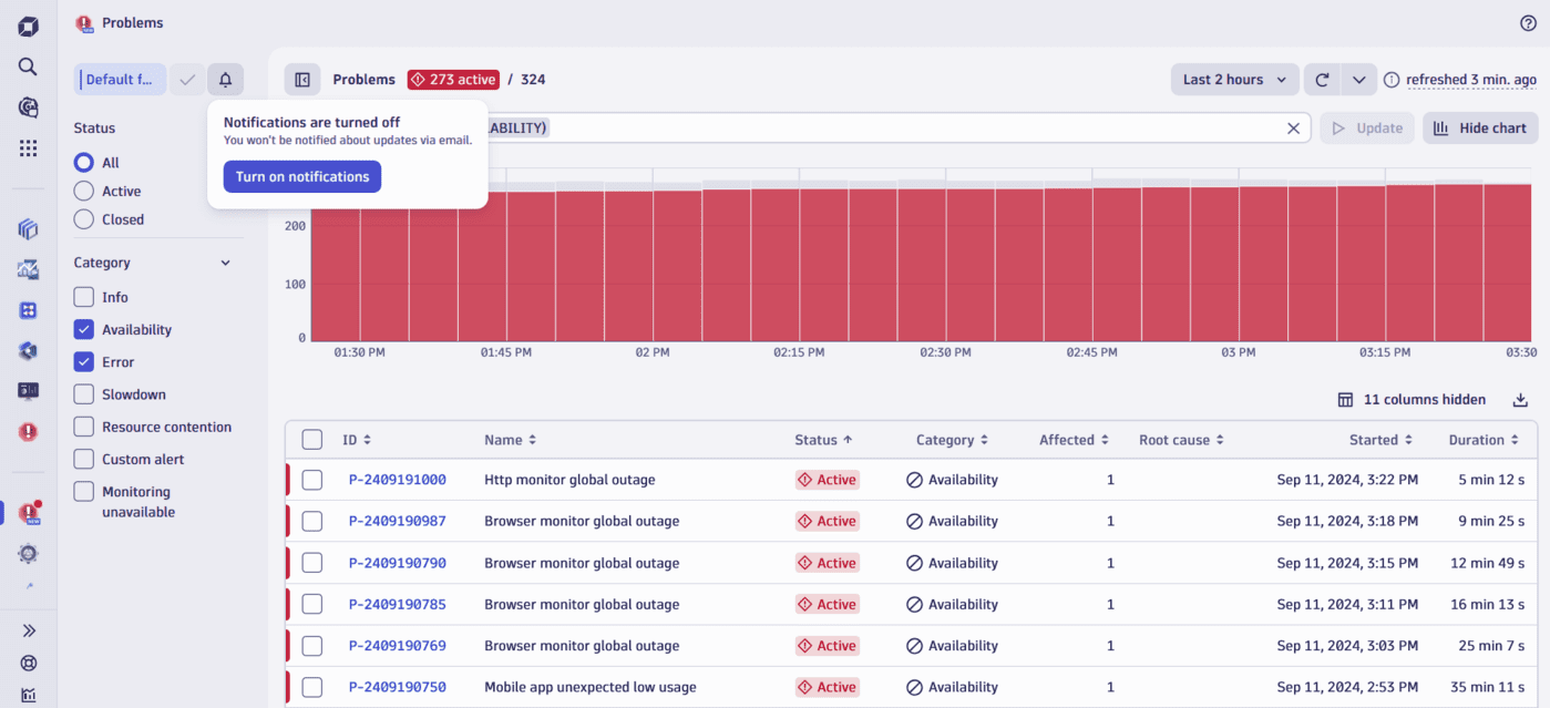 Problems app — Dynatrace Docs
