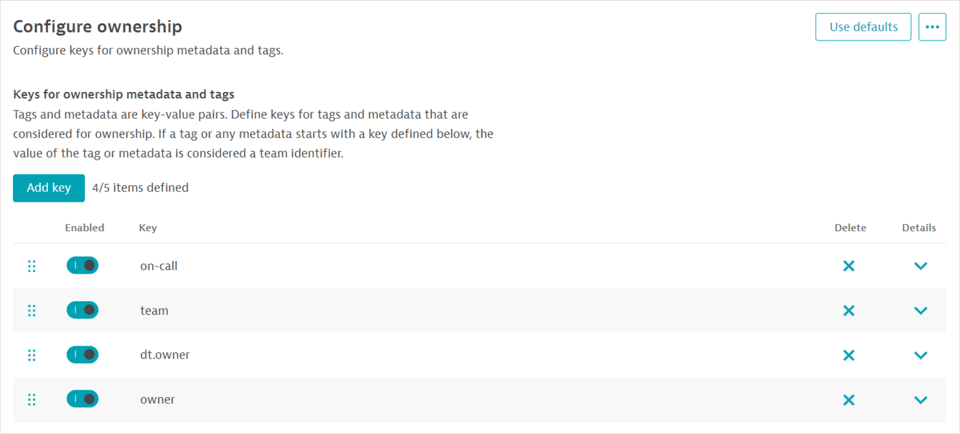 Assign ownership teams to monitored entities — Dynatrace Docs