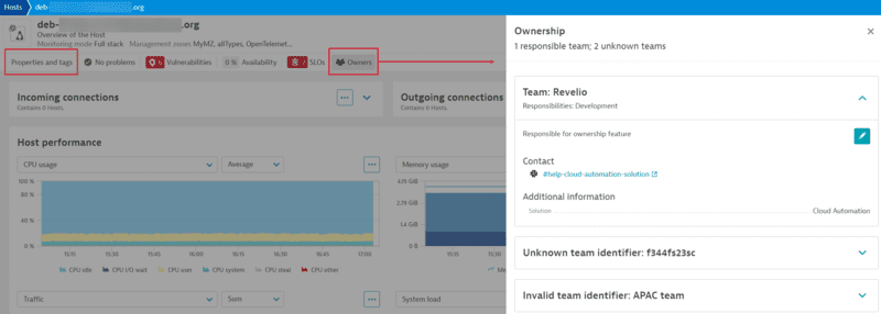 Assign ownership teams to monitored entities — Dynatrace Docs