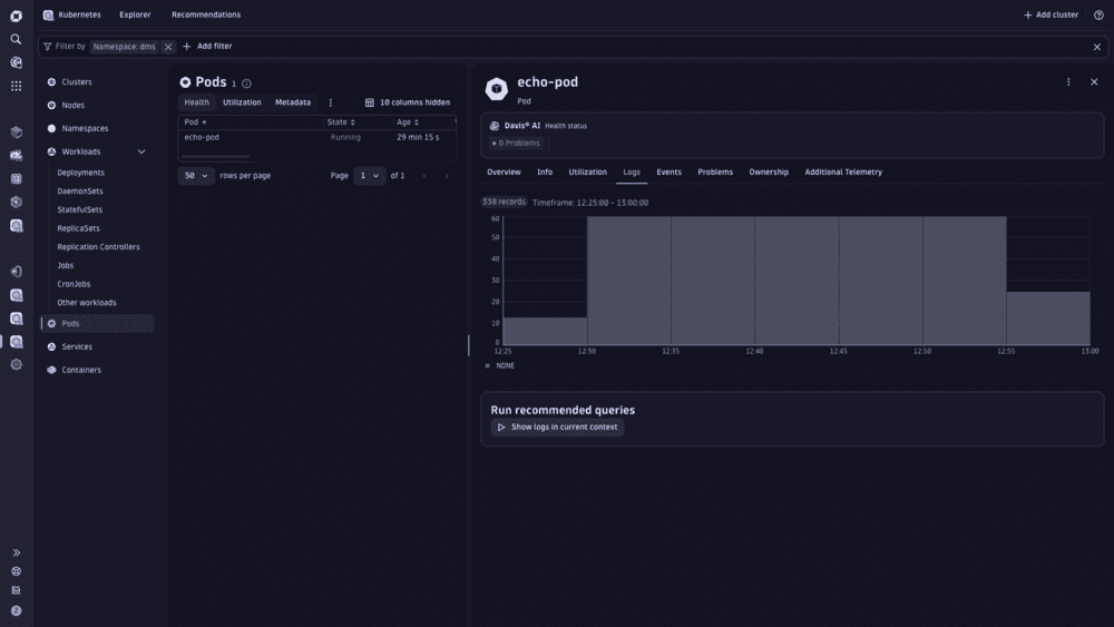 Stream Kubernetes logs with Fluent Bit — Dynatrace Docs
