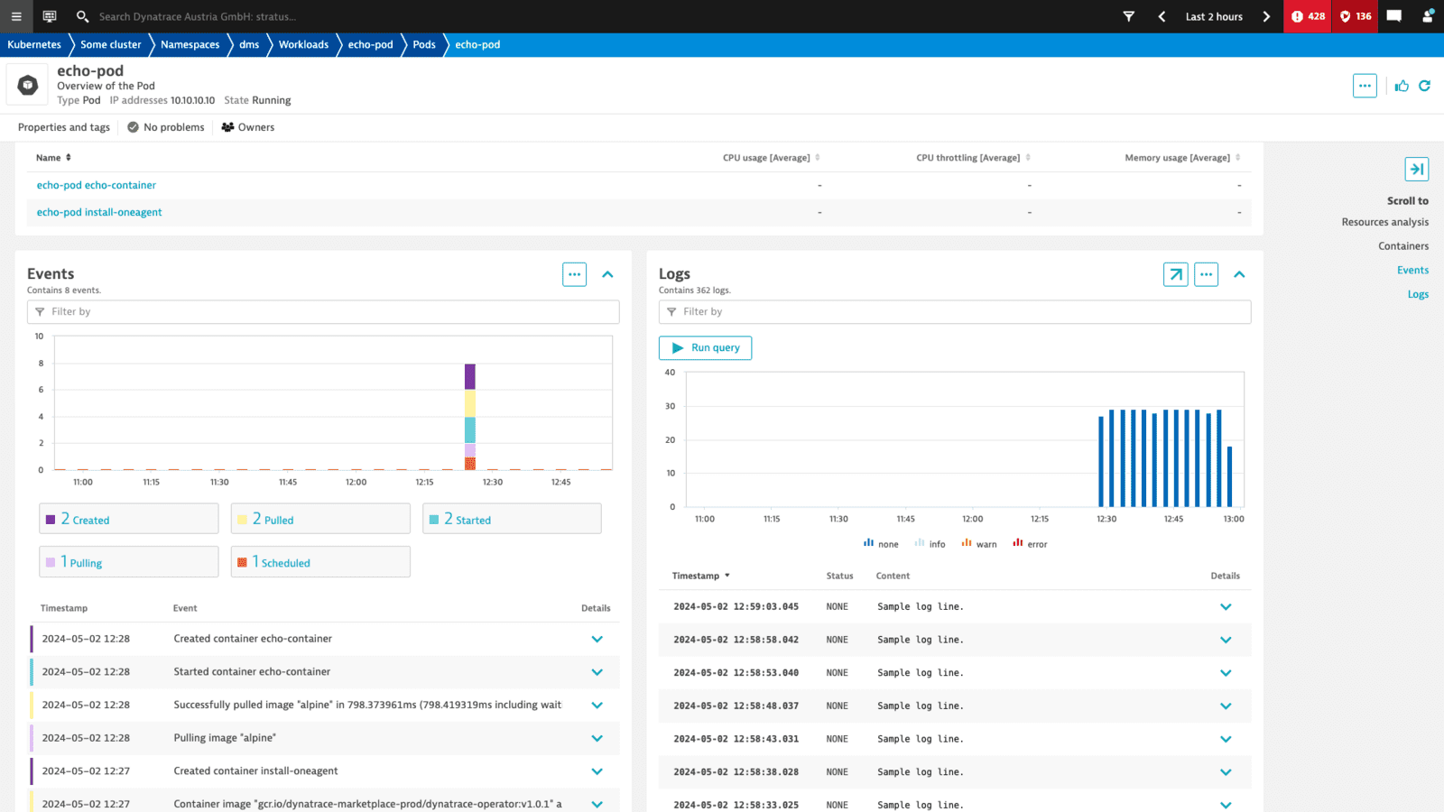 Stream Kubernetes logs with Fluent Bit (Logs Classic) — Dynatrace Docs