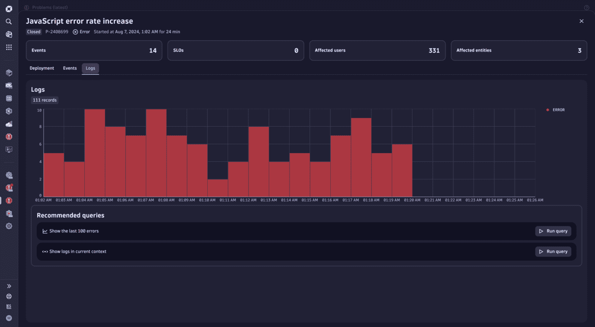 Problems app — Dynatrace Docs