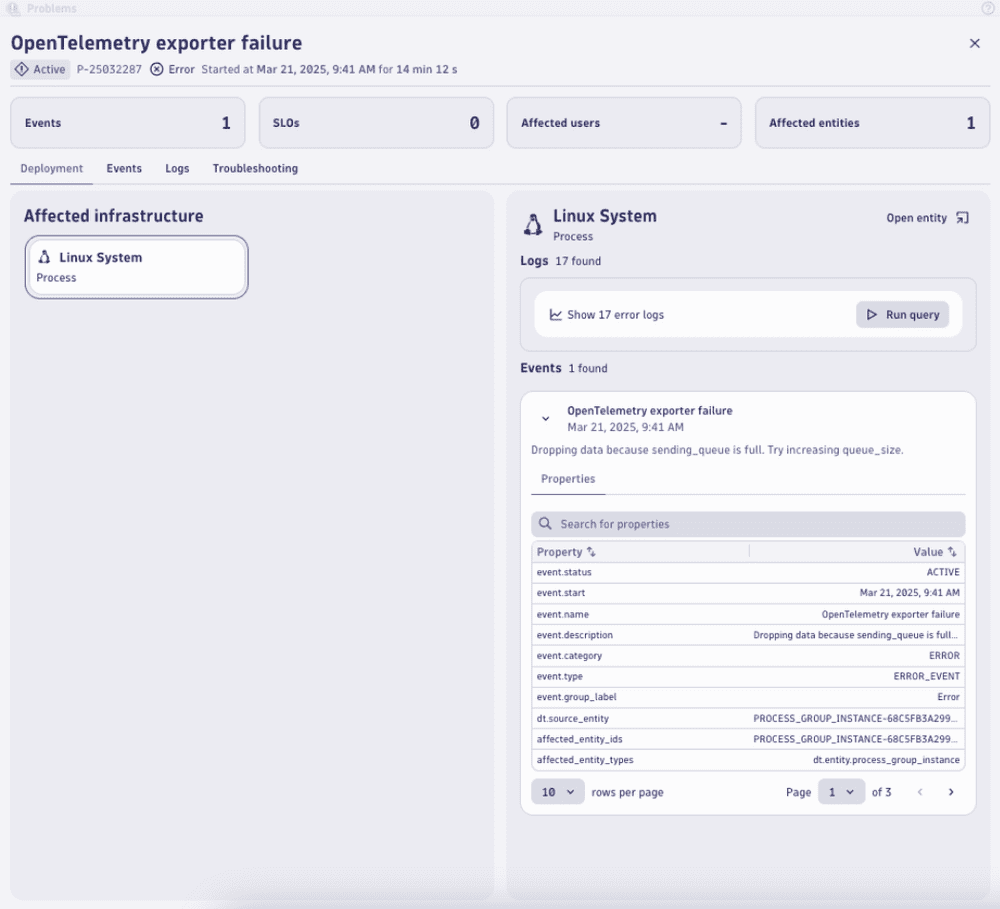 Set up Davis alerts based on events — Dynatrace Docs