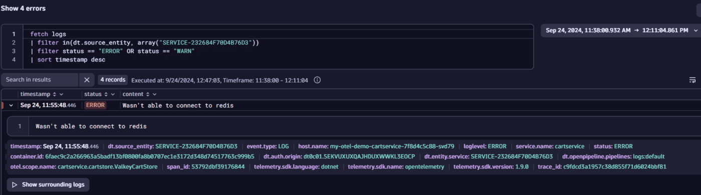 Detect problems with Logs — Dynatrace Docs