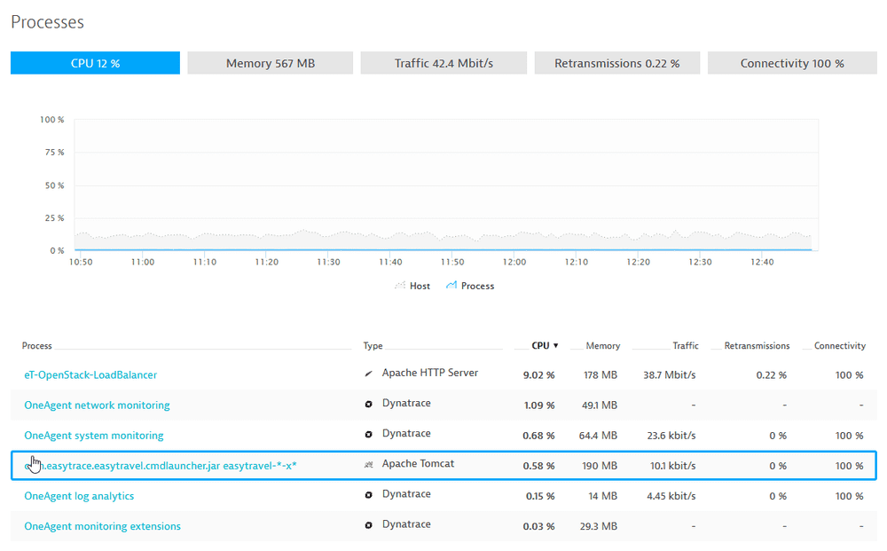Analyze processes | Dynatrace Documentation