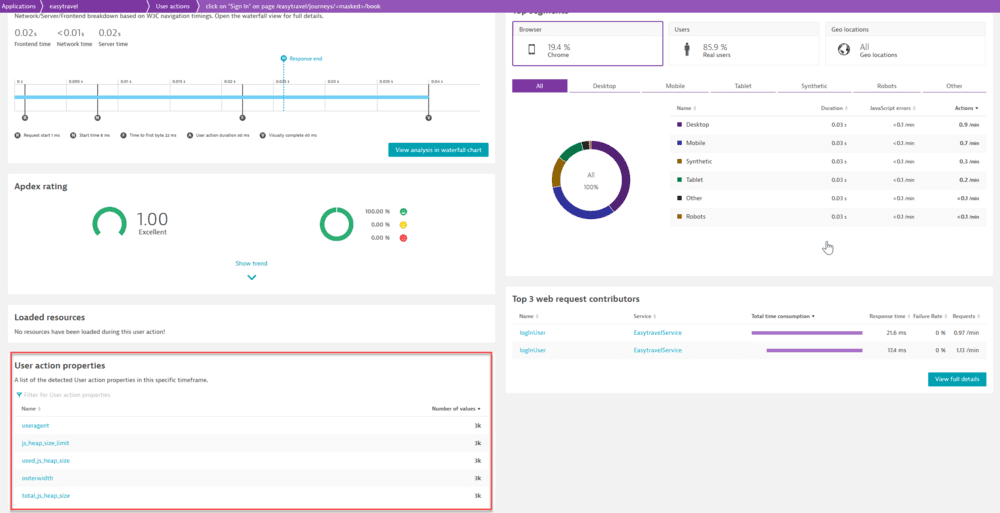 Analyze individual user actions — Dynatrace Docs Analyze individual user actions — Dynatrace Docs