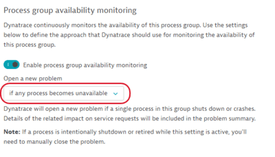 Process groups anomaly detection API - PUT configuration — Dynatrace Docs