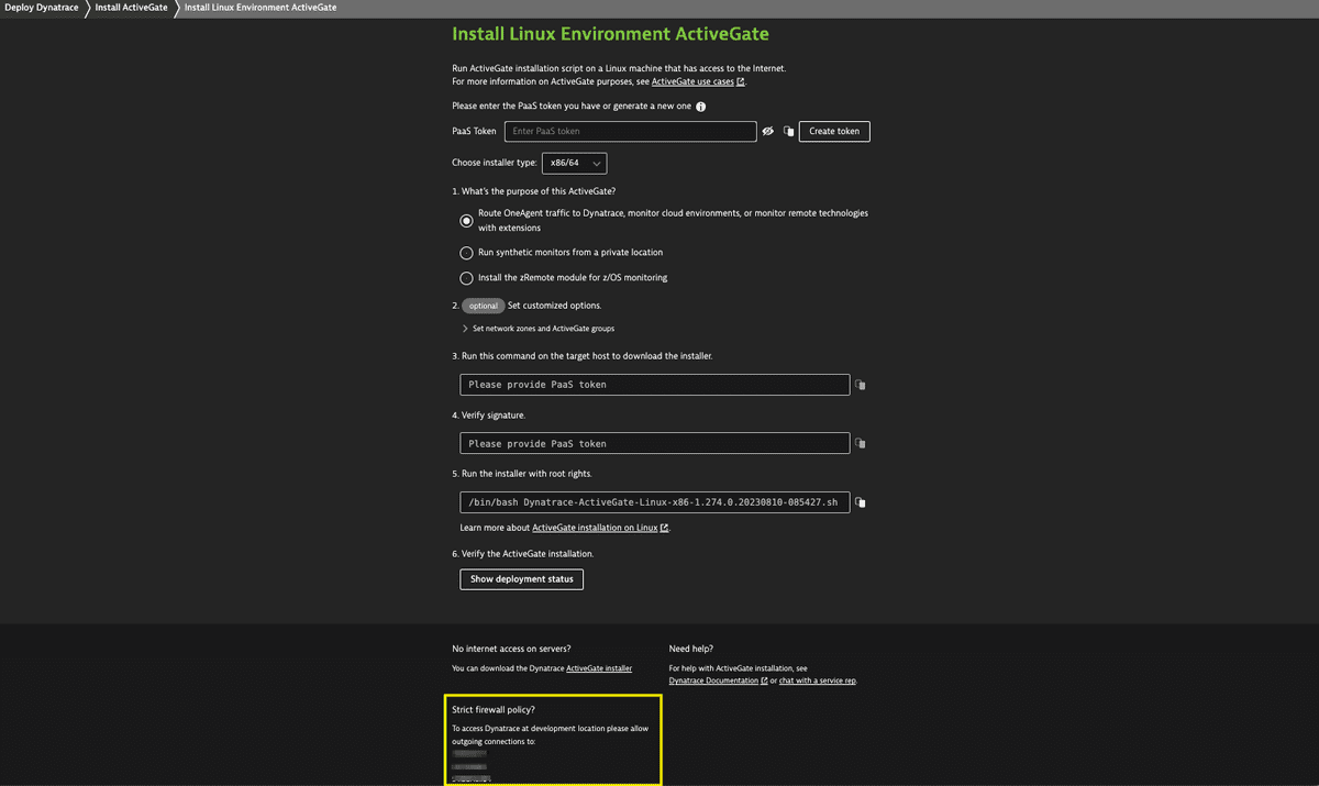 Install an Environment ActiveGate on Linux — Dynatrace Docs