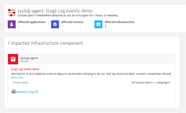 Log events — Dynatrace Docs
