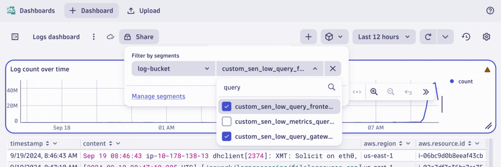 Variables in segments — Dynatrace Docs